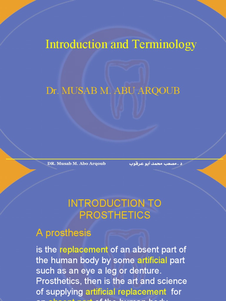 Introduction to Prosthetics and Dentures | PDF | Dentures | Prosthodontics