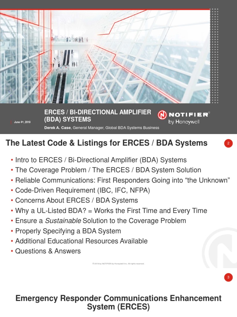 NOTIFIER ERCES-Bi-Directional Amplifier Systems (BDA) Webinar 6-4-2019 ...