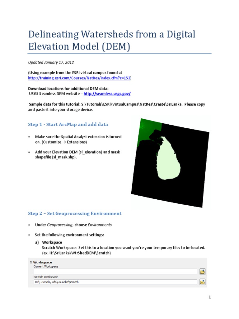 Watershed Delineation Using DEM Guide | PDF | Computers