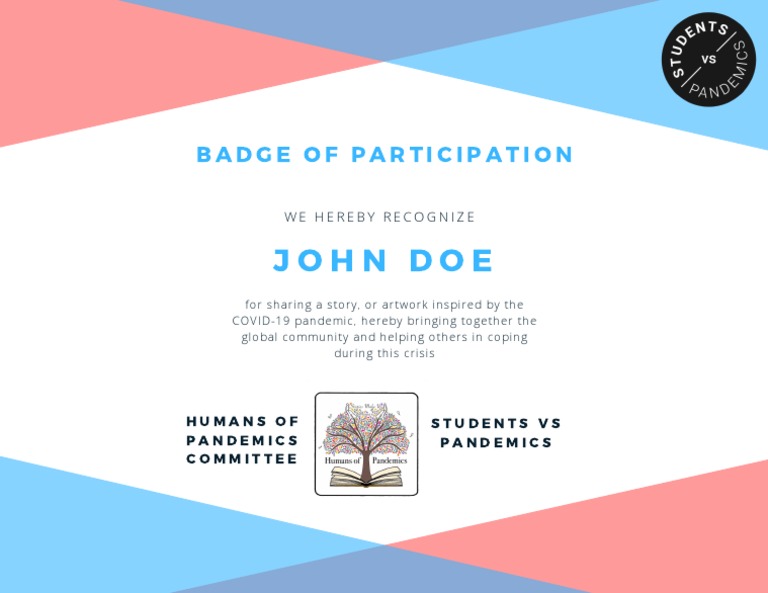 COVID-19 Participation Badge Award | PDF