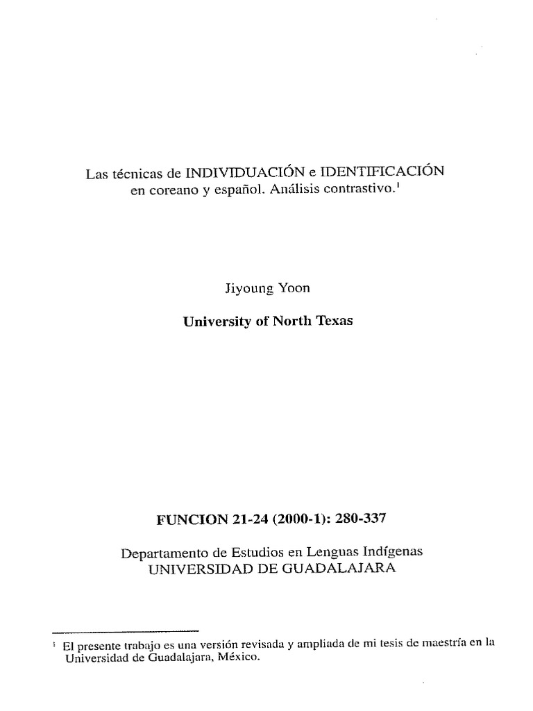 Yoon Español y Coreano | PDF