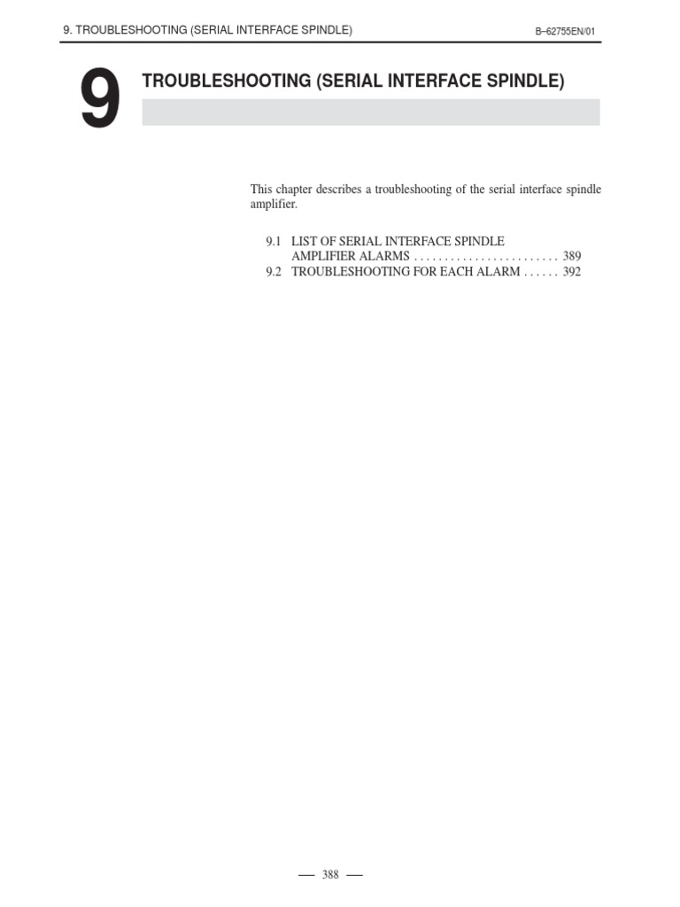Troubleshooting (Serial Interface Spindle) | PDF | Power Supply ...