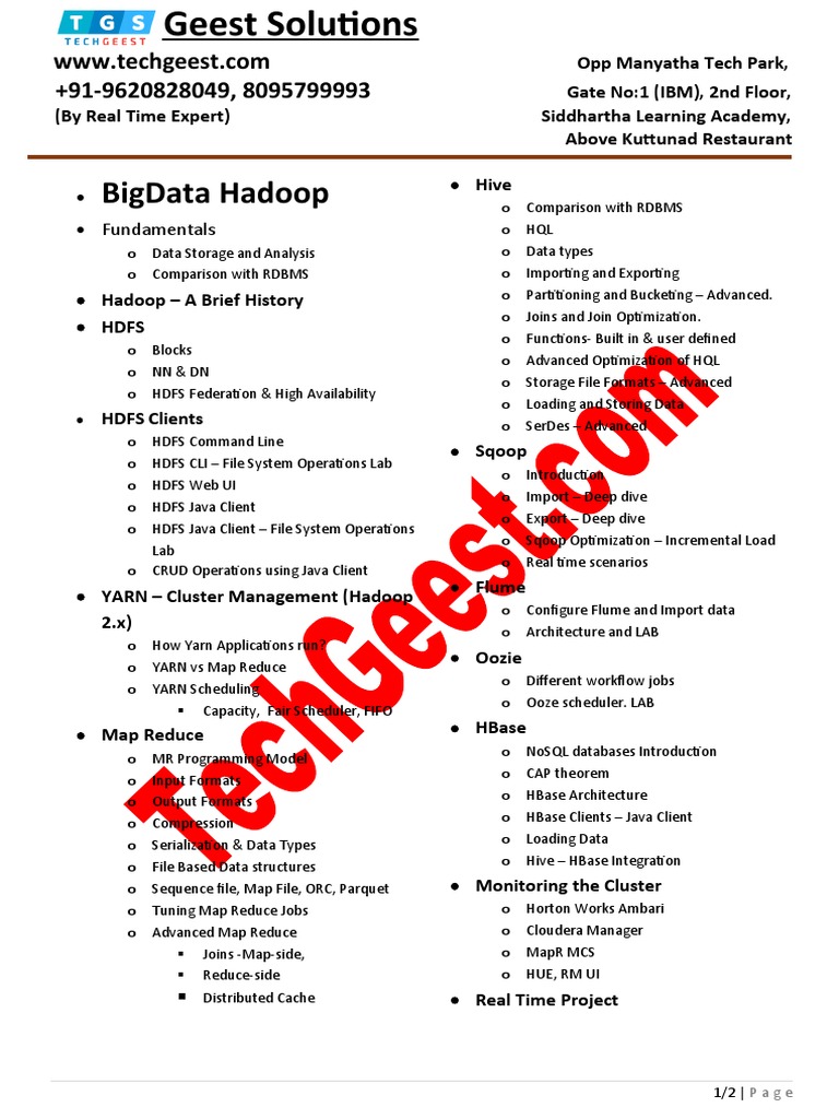 Bigdata Hadoop: Fundamentals Hive | PDF | Apache Spark | Apache Hadoop Bigdata Hadoop: Fundamentals Hive | PDF | Apache Spark | Apache Hadoop