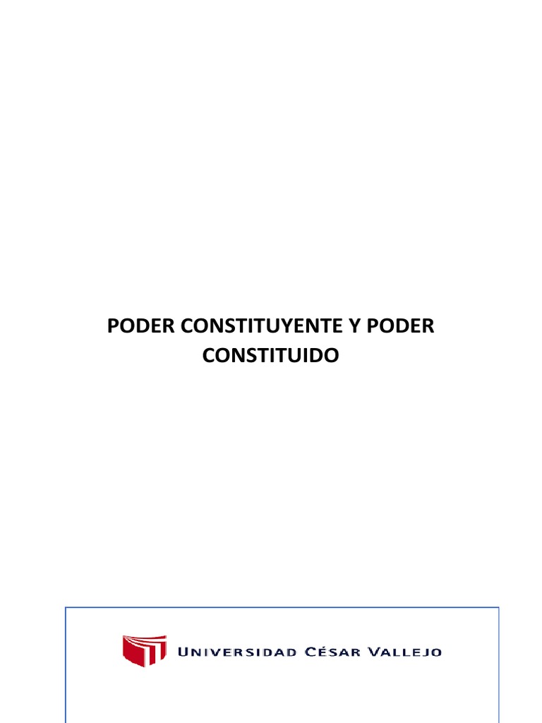 Poder Constituyente y Poder Constituido | PDF | Iniciativa | Constitución