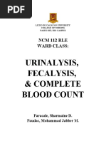 Urinalysis Report Form: Physical Examination | PDF
