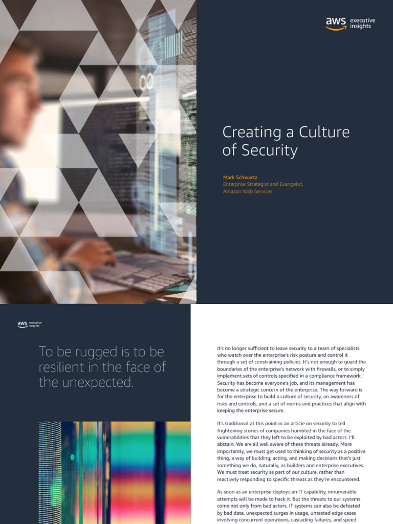 Creating A Culture Of Security Executive Insights Pdf Software