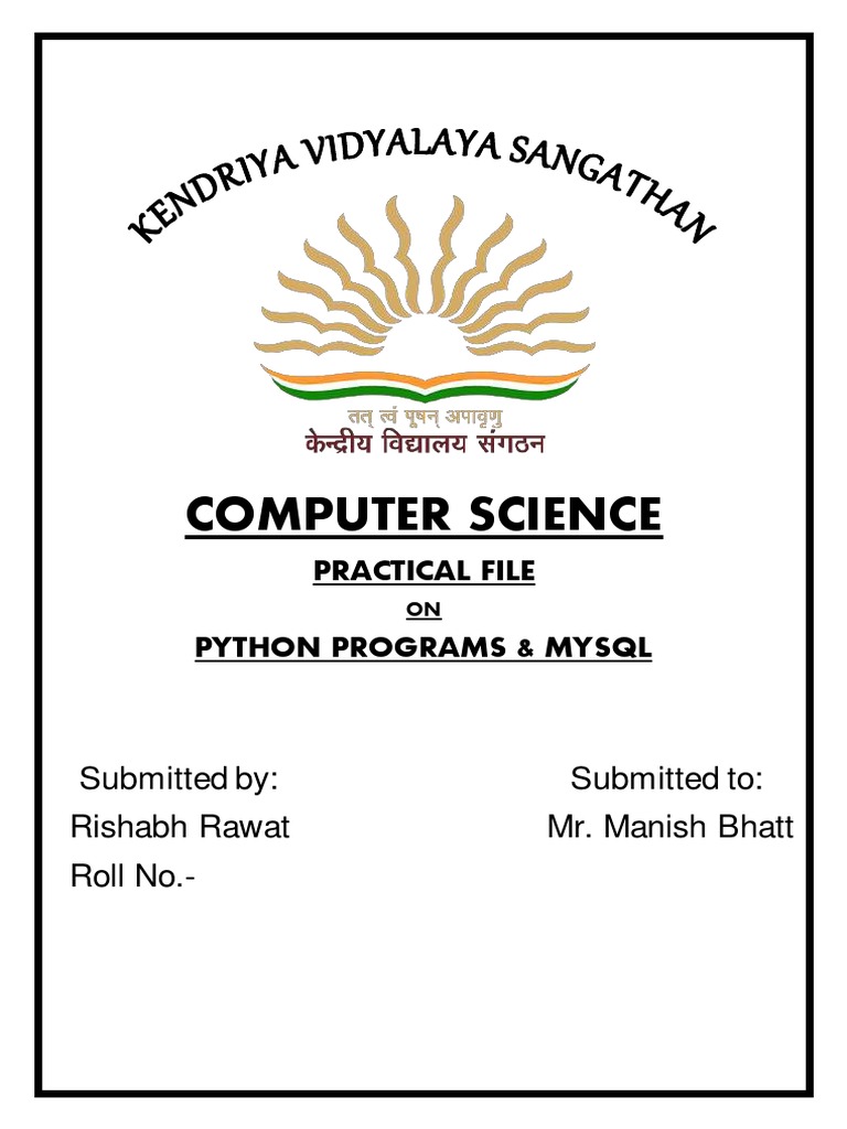 Computer Science Practical File Python Programs And Mysql Pdf Queue 7963