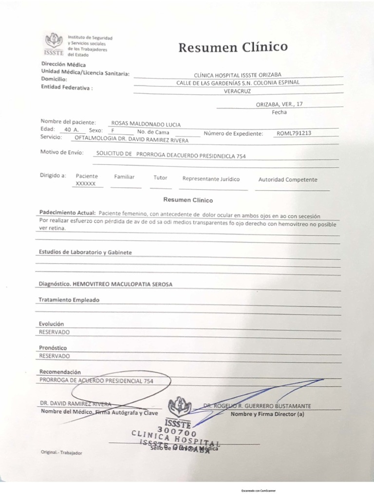 Resumen Clinico | PDF