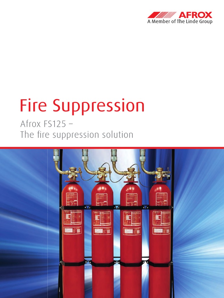 Afrox FS125: Efficient Fire Suppression | PDF | Energy And Resource ...