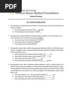 IV Reconstitution Calculation Problems | PDF | Insulin | Hypoglycemia