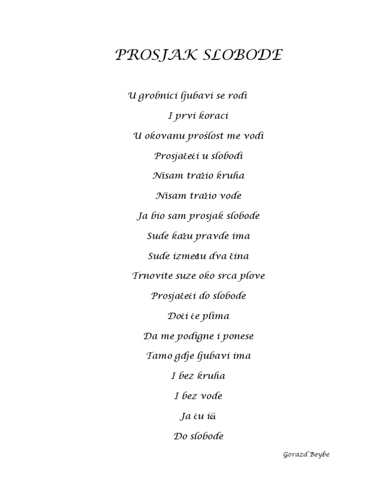 Prosjak Slobode | PDF