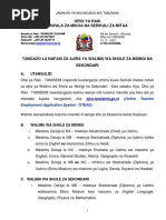 Mifano Ya Barua Rasmi Ya Kuomba Kazi | PDF