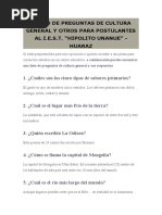 Trivia 100 Preguntas Cultura General | PDF | México