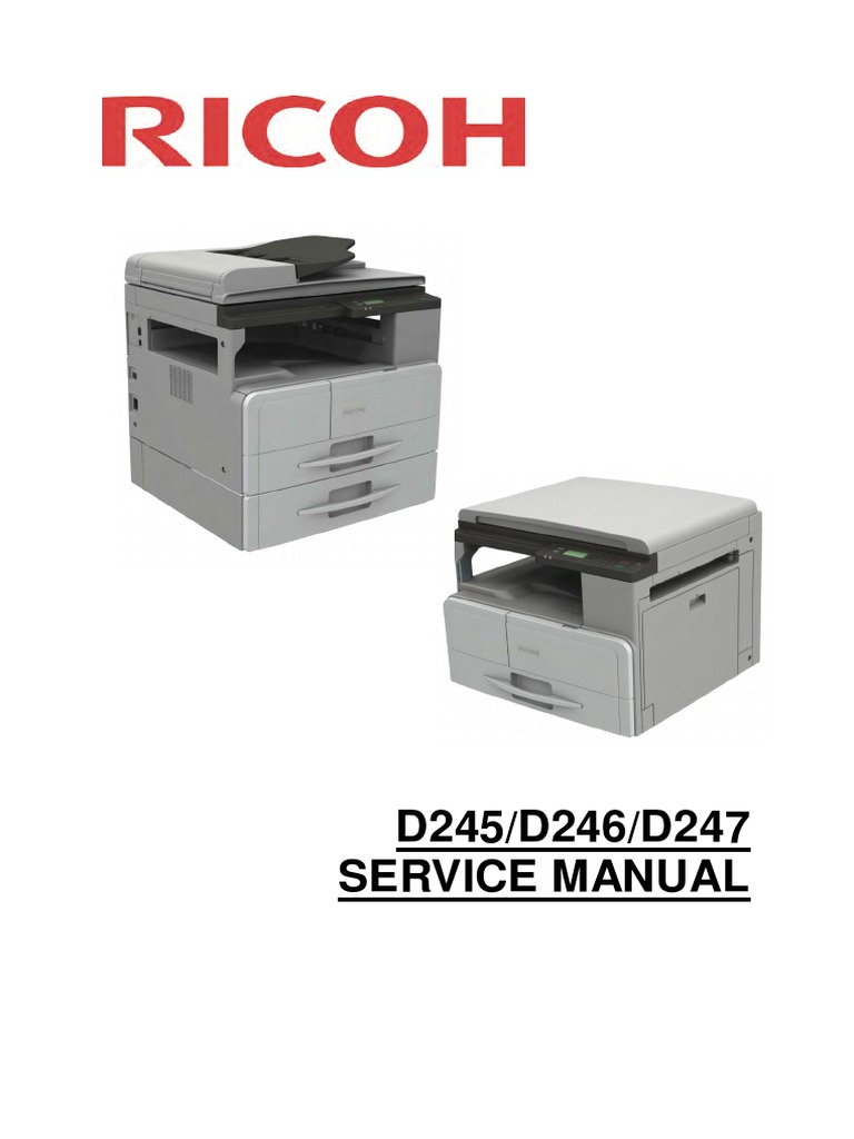 D245/D246/D247 Service Manual | PDF | Image Scanner | Tap Water