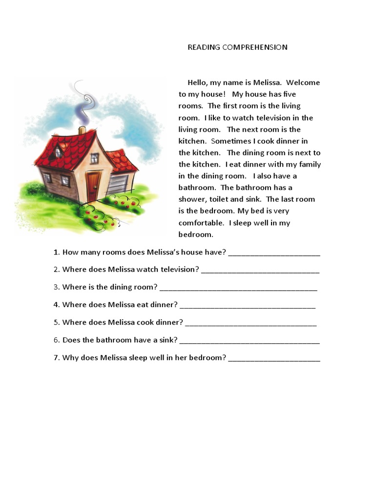 My House: Reading Comprehension Guide | PDF