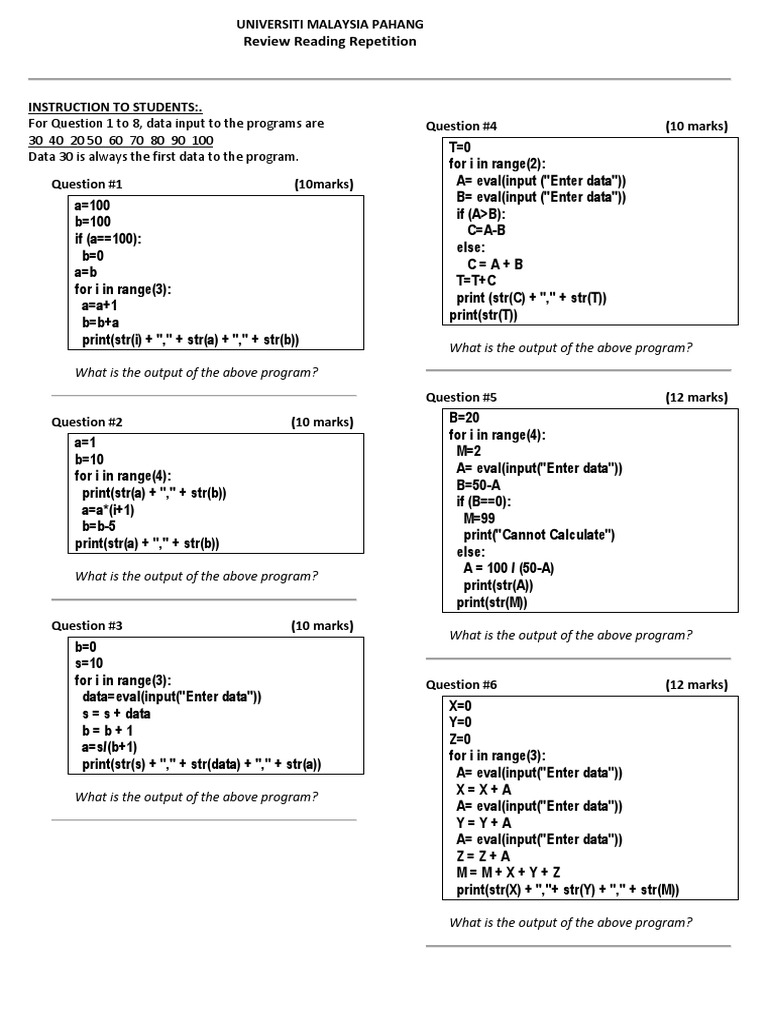 Repetition Review | PDF | Computing | Computer Engineering