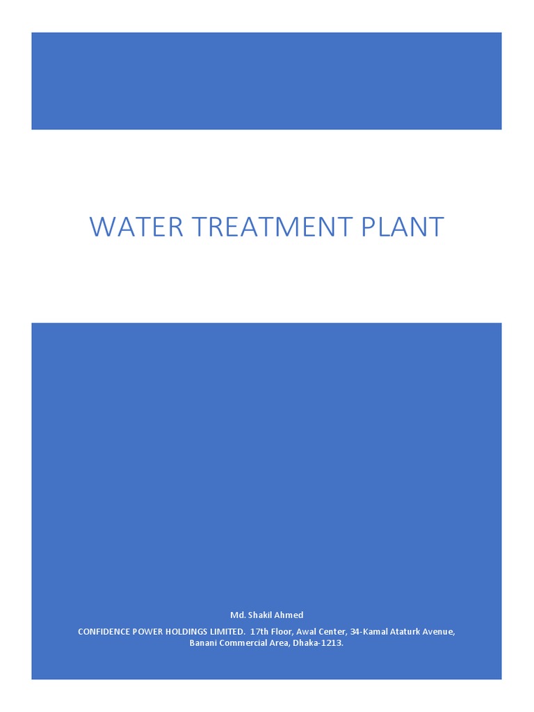 Report On WTP | Download Free PDF | Water Purification | Water Treatment