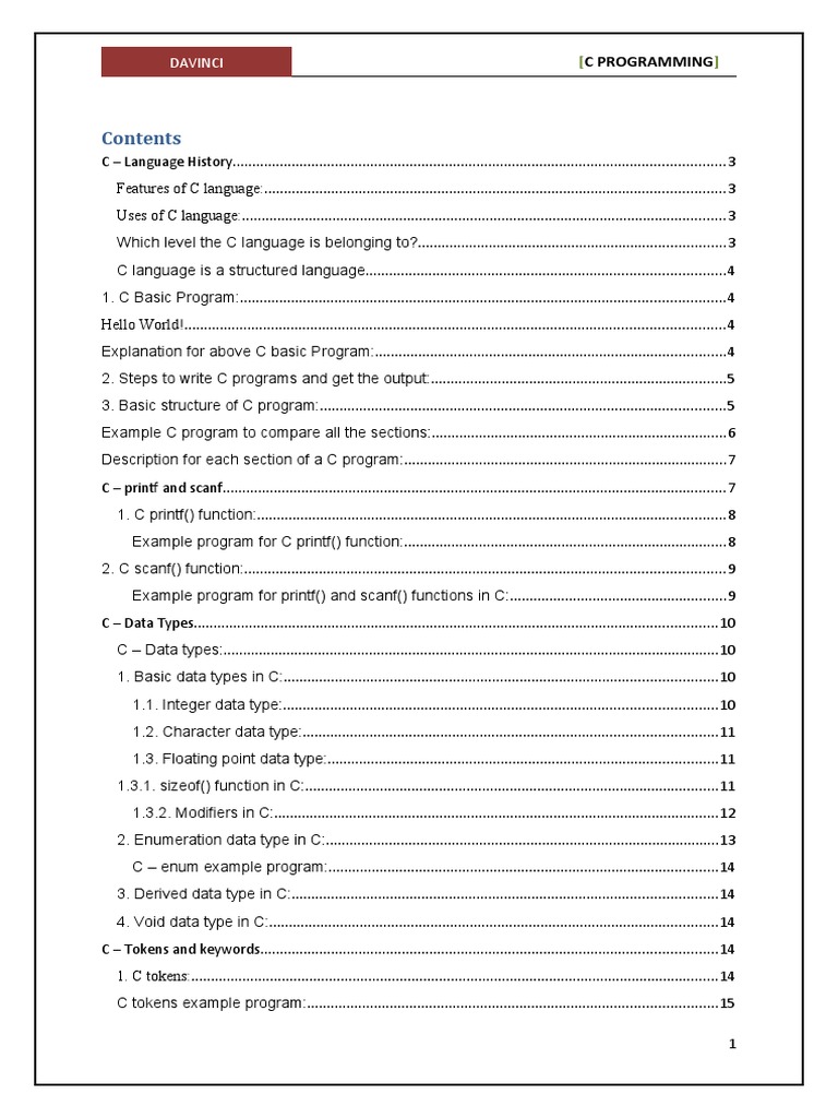 C Program | PDF | Integer (Computer Science) | C (Programming Language)