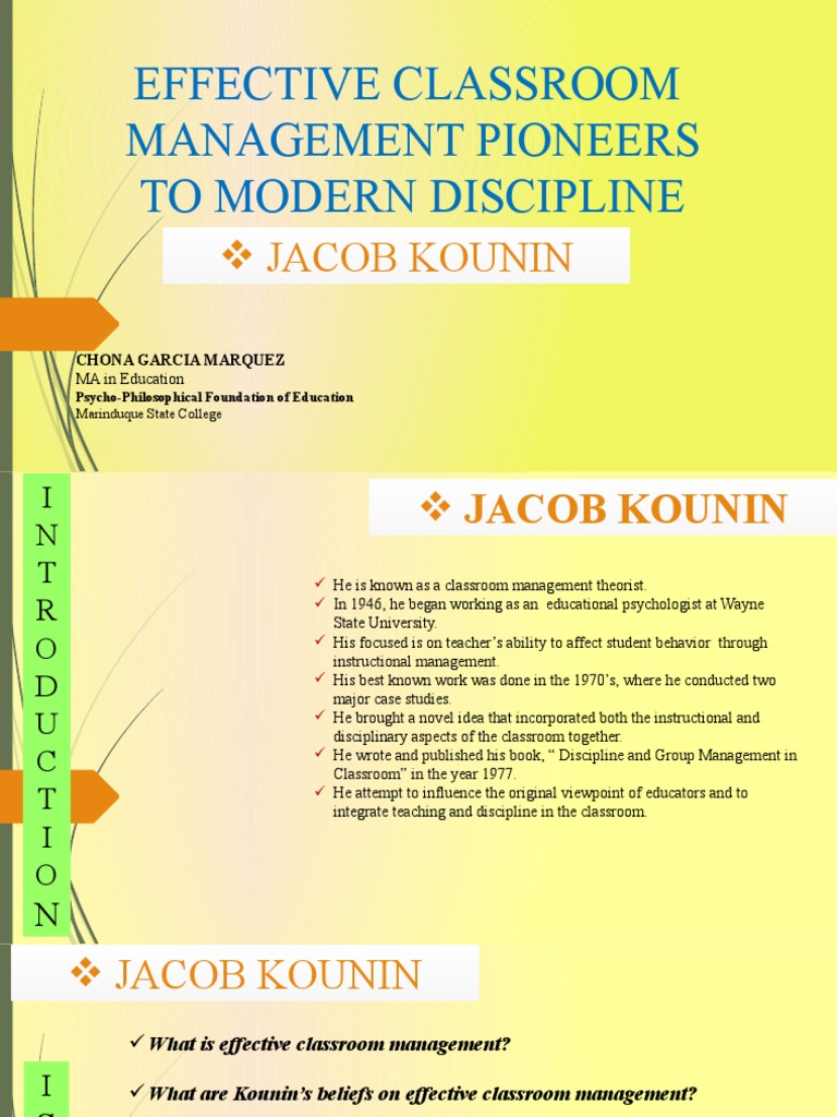 Jacob Kounin Effective Classroom Management | PDF | Classroom Management | Classroom