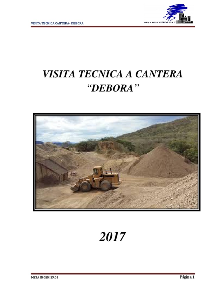 Informe Cantera Final PDF | PDF | Cuaternario | Clima