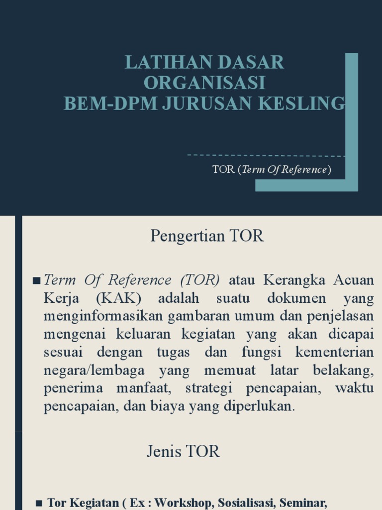 Materi TOR | PDF