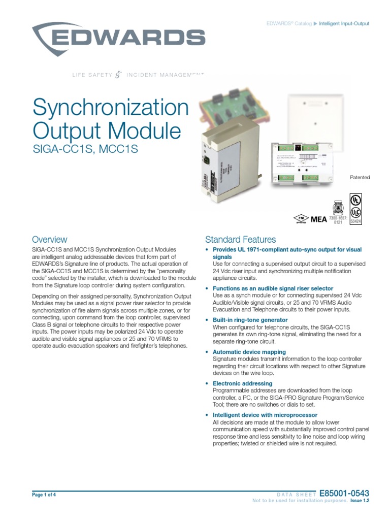 E85001-0543 - Synchronization Output Module | PDF | Telephone | Electrical Wiring