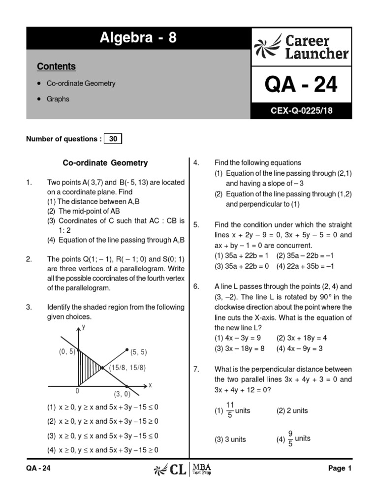 QA-24 Algebra 8 With Solutions | PDF | Triangle | Area