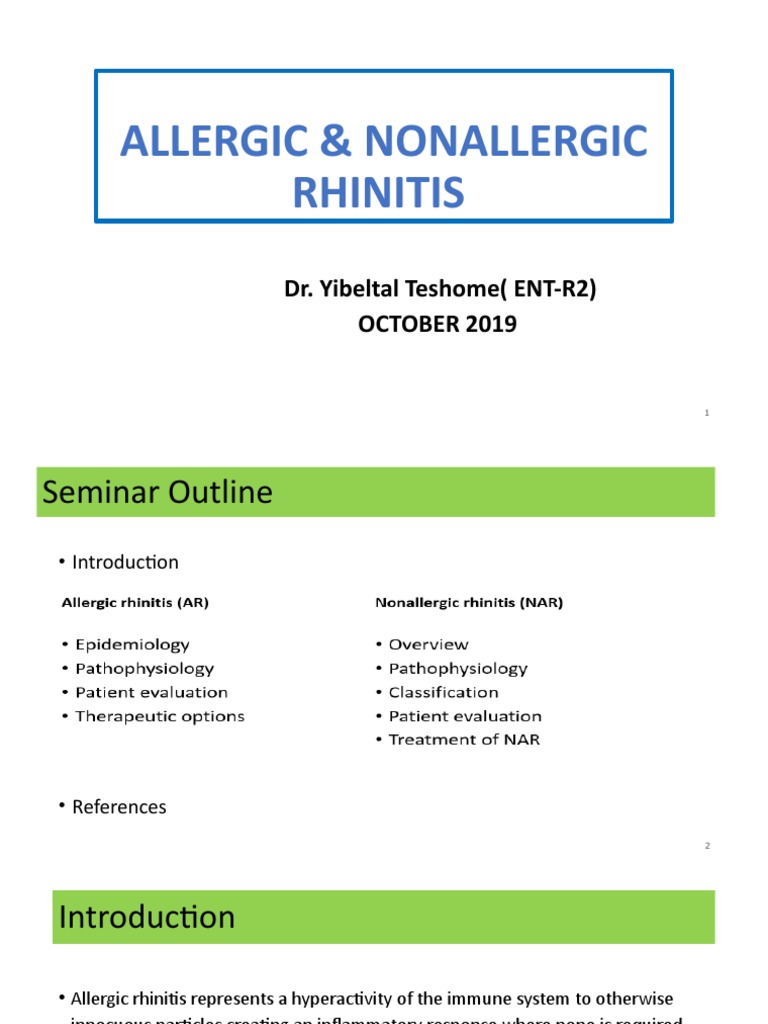 Allergic and Nonallergic Rhinitis | PDF | Allergy | Allergen