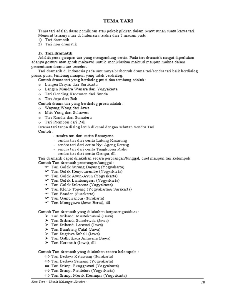 Tema Tari | PDF