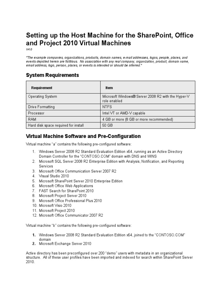 Virtual Machine Setup Guide | PDF | Hyper V | Virtualization