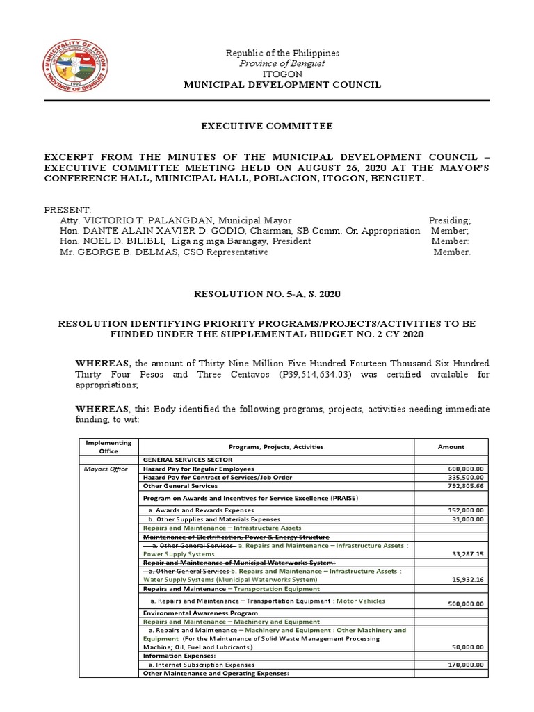 MDC Resolution SAMPLE | PDF | Road | Economies