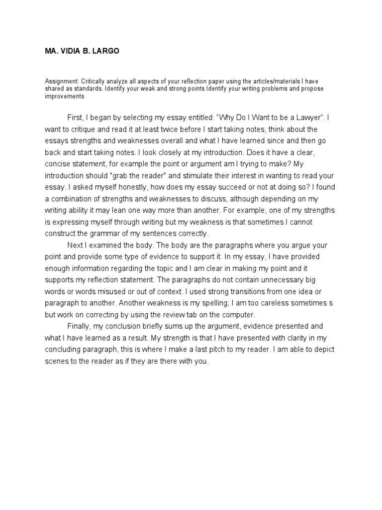 Assignment - MA. VIDIA B. LARGO | PDF