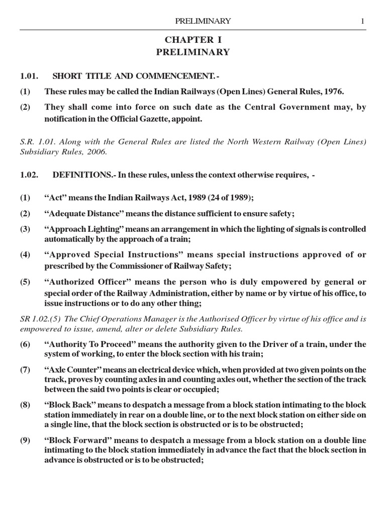 NWR G&SR CH1 Eng | Download Free PDF | Train | Rail Transport