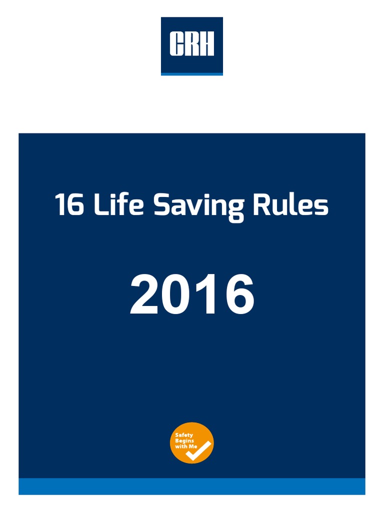 16 Life Saving Rules for Safety Management | PDF | Truck | Electrician