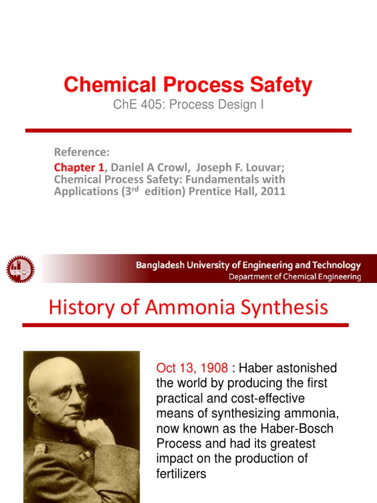 Chemical Process Safety For ChE 405-September 2019 | PDF | Hazards | Risk