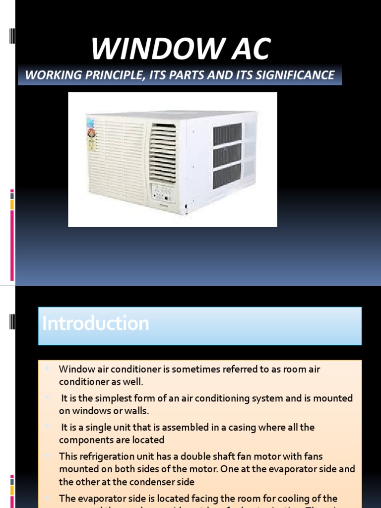Window Ac: Working Principle, Its Parts and Its Significance | PDF ...