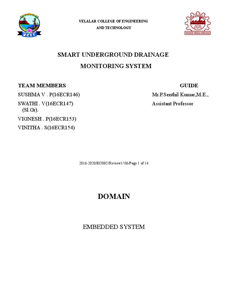 Smart Underground Drainage Monitoring System | PDF | Internet Of Things | Arduino