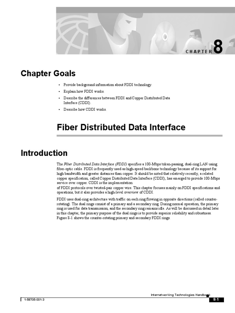 Chapter Goals: Fiber Distributed Data Interface | PDF | Transmission Medium | Osi Model