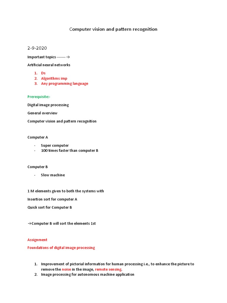 Computer Vision and Pattern Recognition | PDF | Computer Vision | Pattern Recognition