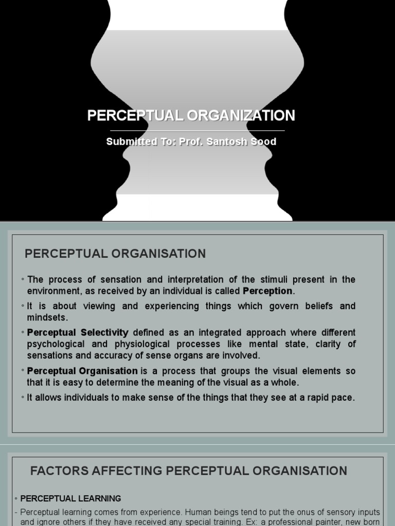 Perceptual Organization | PDF | Perception | Attention