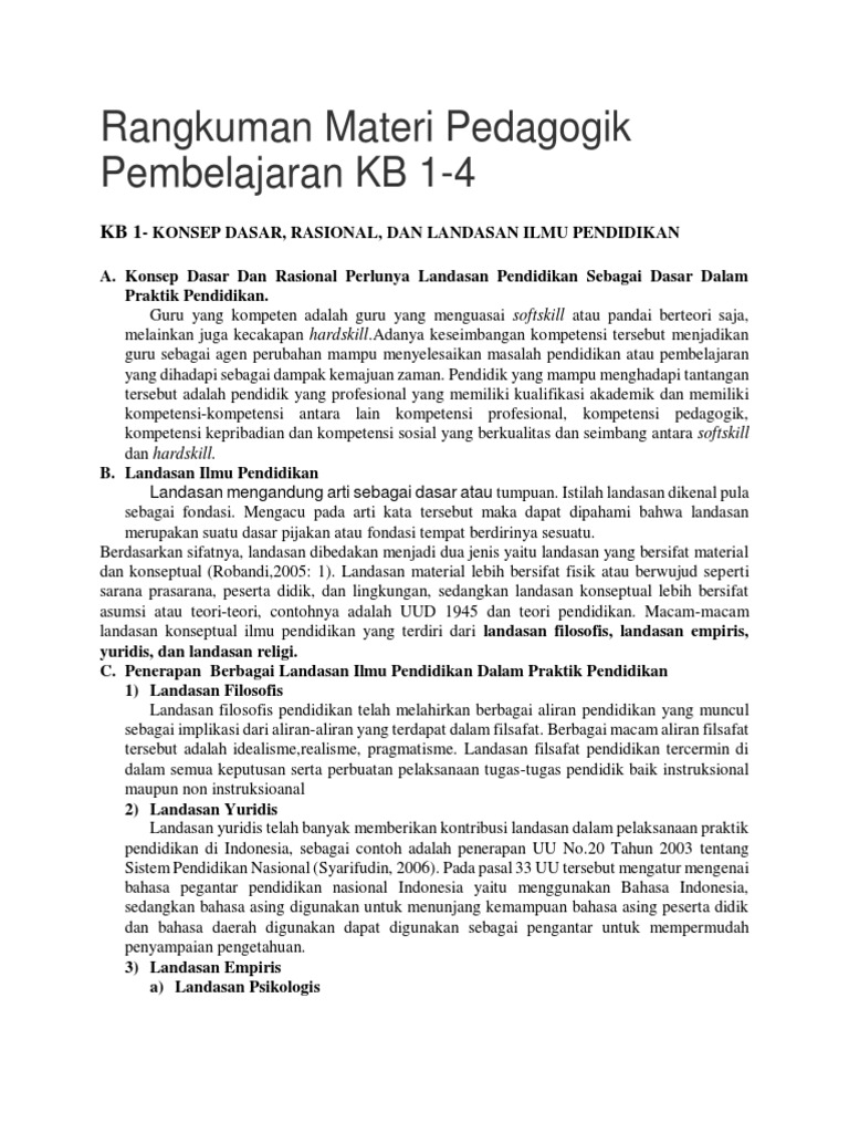 Rangkuman Materi Pembelajaran Modul 1 KB 1-4-Primtin Narindra | PDF