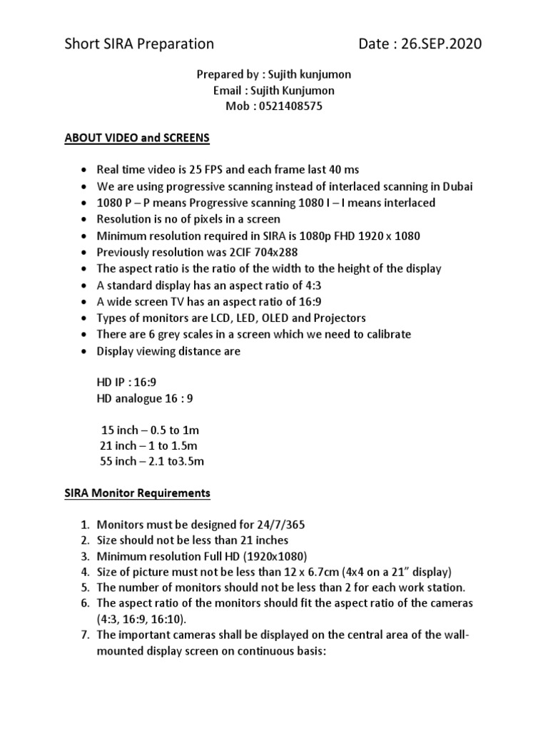 Sira Engineers Training Study Material | PDF | Display Resolution ...