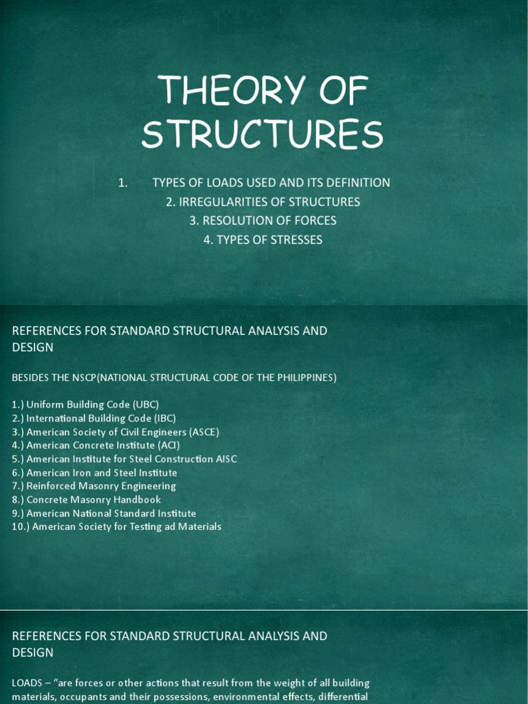 Theory of Structures | PDF | Wall | Structural Load