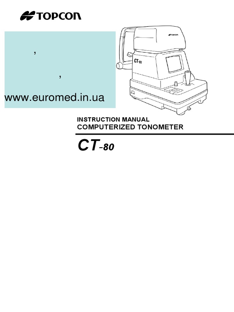 Topcon CT-80 Manual | PDF | Computer Terminal | Computer Monitor