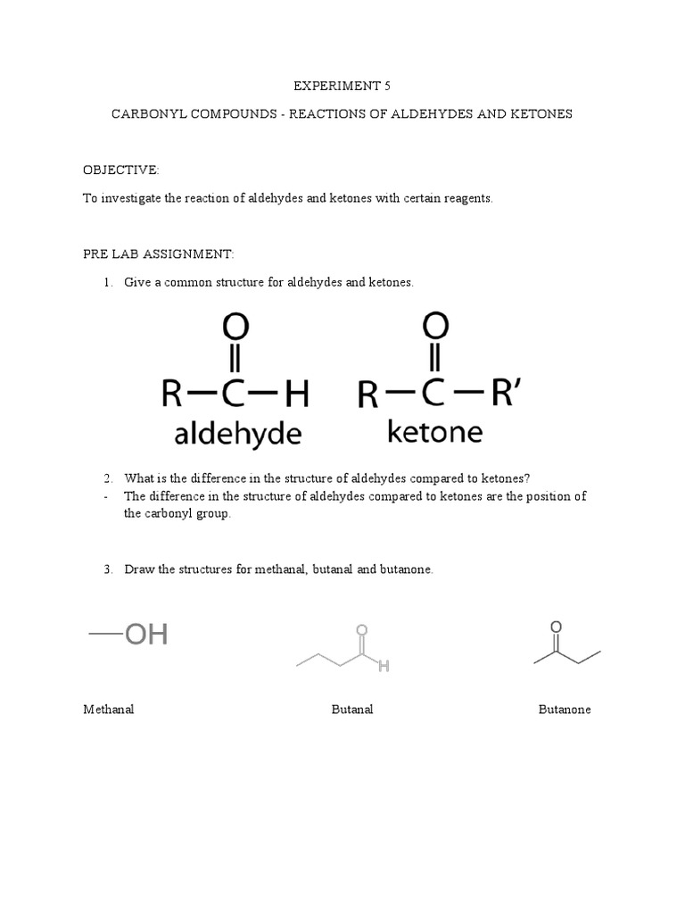 Reactions of Aldehydes and Ketones | PDF | Functional Group | Aldehyde