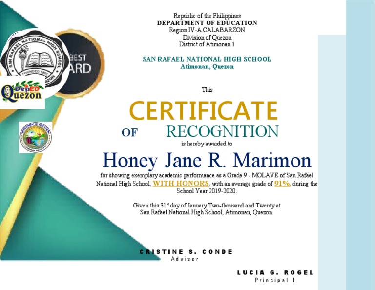 Editable Certificate Design #2 | PDF