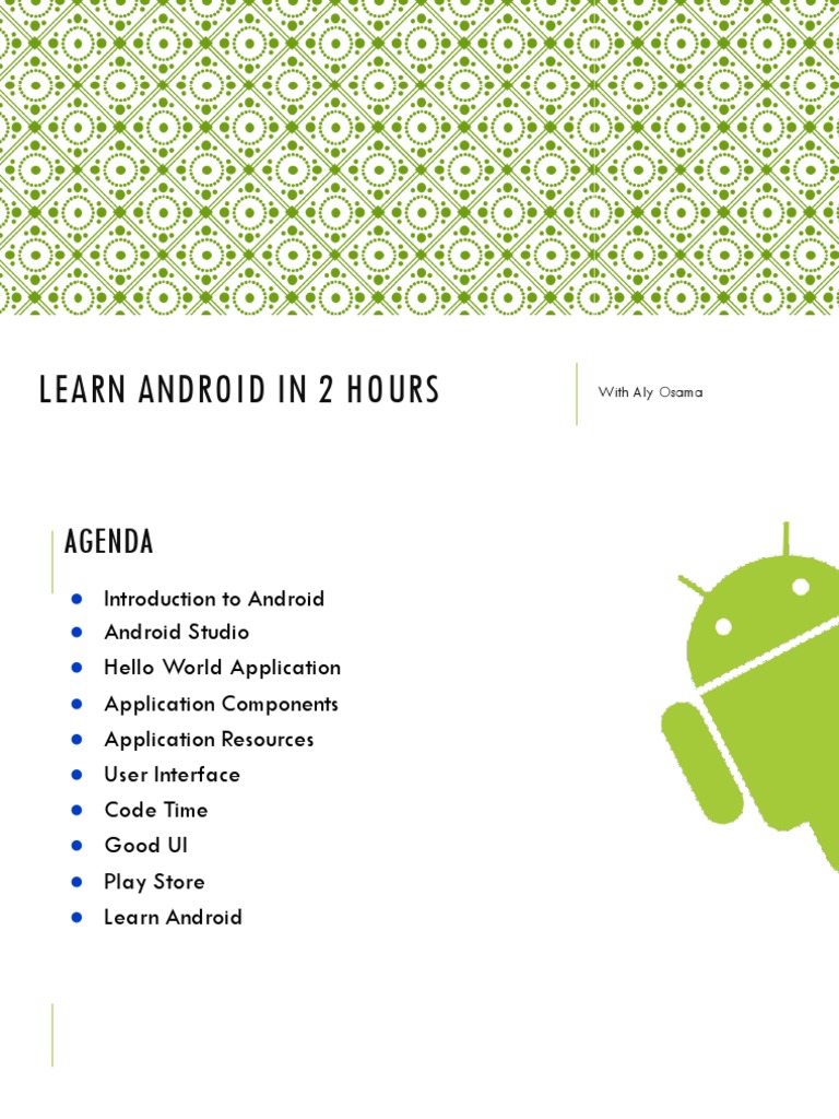 Learn Android in 2 Hours: With Aly Osama | PDF | Android (Operating ...