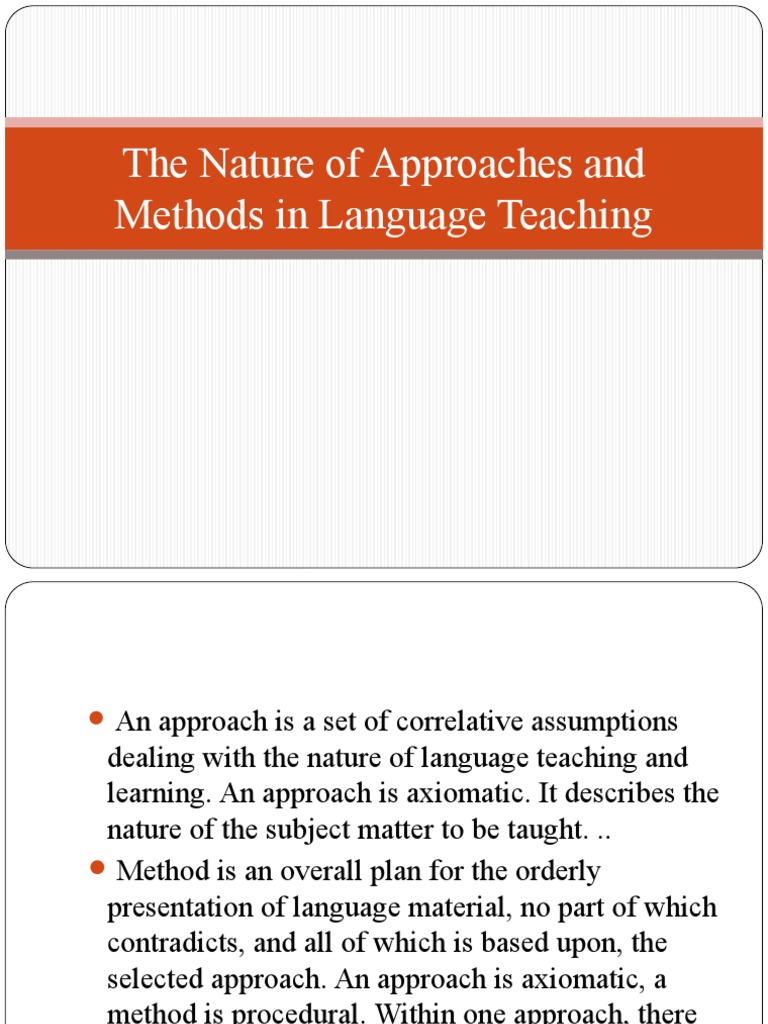 Approach, Method, and Technique | PDF | Language Education | Curriculum