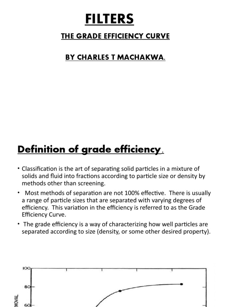 Filters: The Grade Efficiency Curve by Charles T Machakwa | Download ...