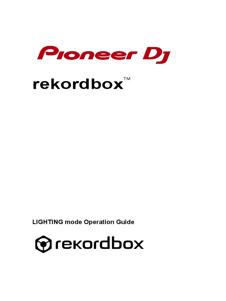 Rekordbox: LIGHTING Mode Operation Guide | PDF | Button (Computing) | Usb